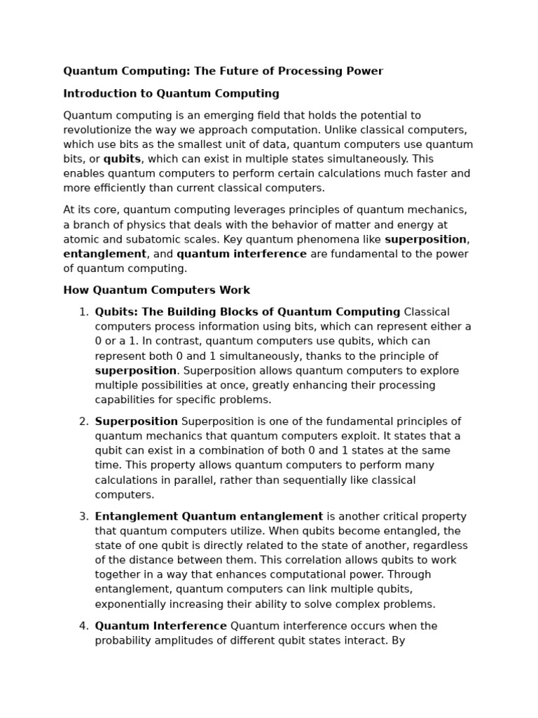 Quantum Computing_Tejas | PDF | Quantum Computing | Computing