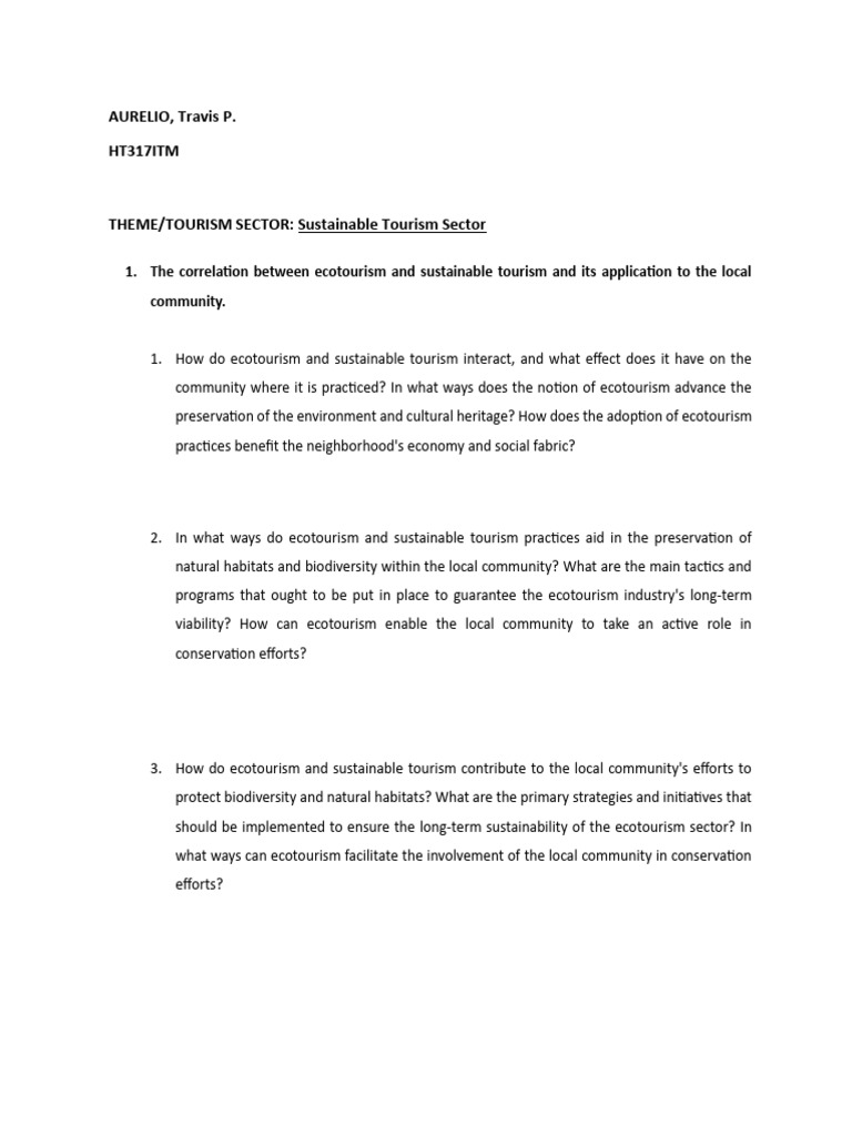 AURELIO, Topic Proposal Prelim | PDF | Tourism | Curriculum