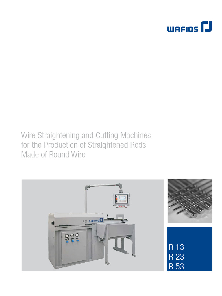 WAFIOS Wire Straightening Machines | PDF | Touchscreen | Manufactured Goods