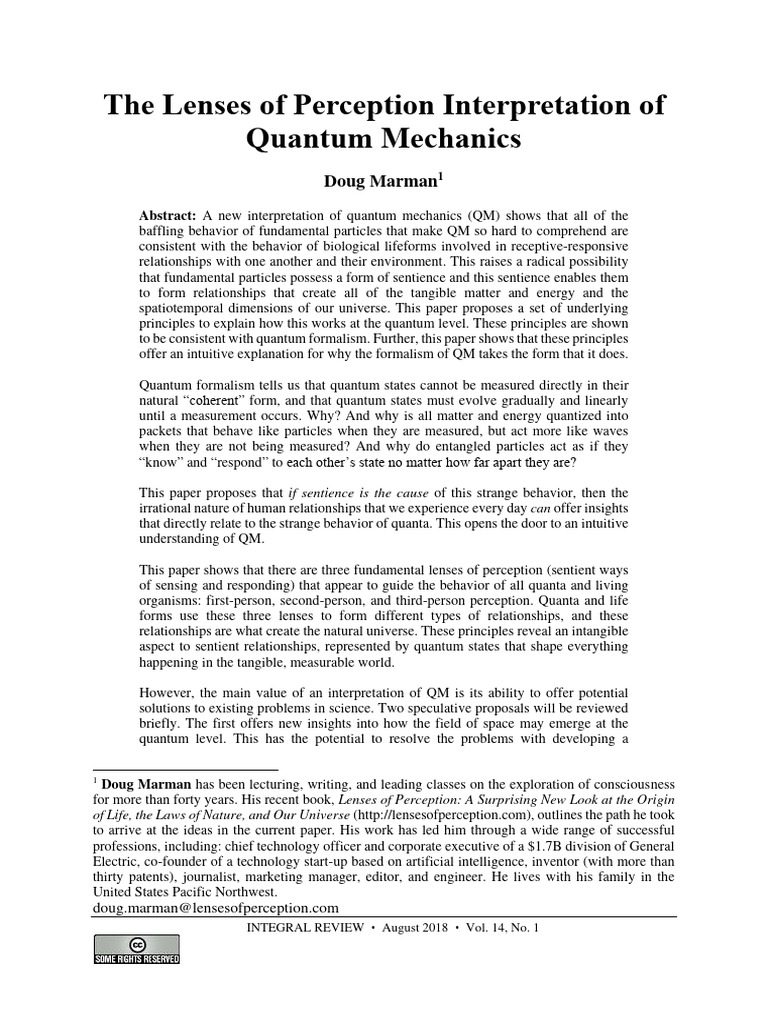 The_Lenses_of_Perception_Interpretation | PDF | Quantum Mechanics ...
