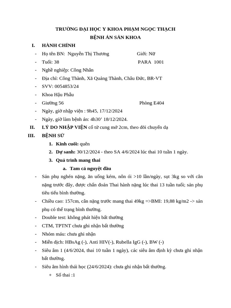 BA SPK - SUY THAI CẤP - NHÓM 4 | PDF