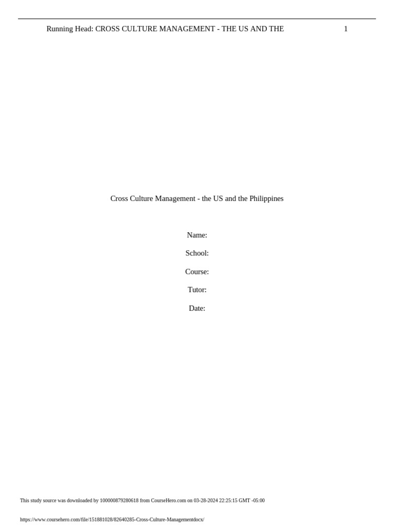 Cross Culture Management | PDF | Communication | Leadership