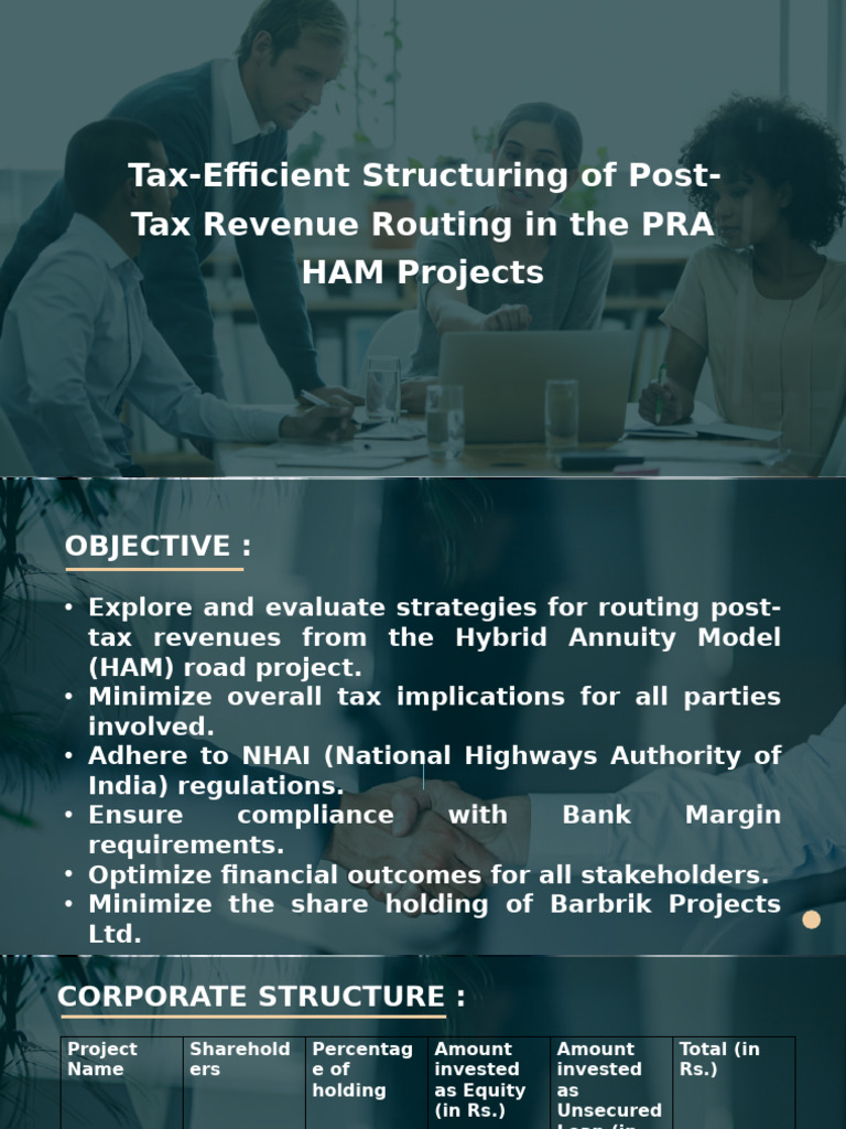 Tax-Efficient Structuring of Post-Tax Revenue Routing in the PRA HAM ...