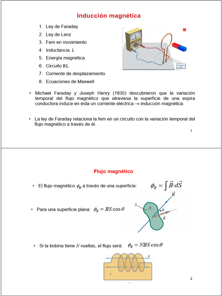 Inducción Electromagnética y Leyes de Maxwell | PDF | Inducción ...