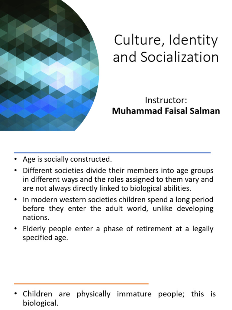 Culture, Identity and Socialization Sociology | PDF | Socialization ...