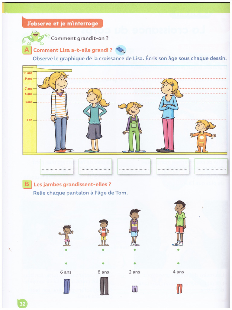 Science Ce1 Exercice Croissance | PDF