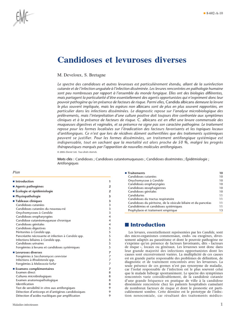 Candidoses : Types, Diagnostic et Traitement | PDF | Candidose | Candida