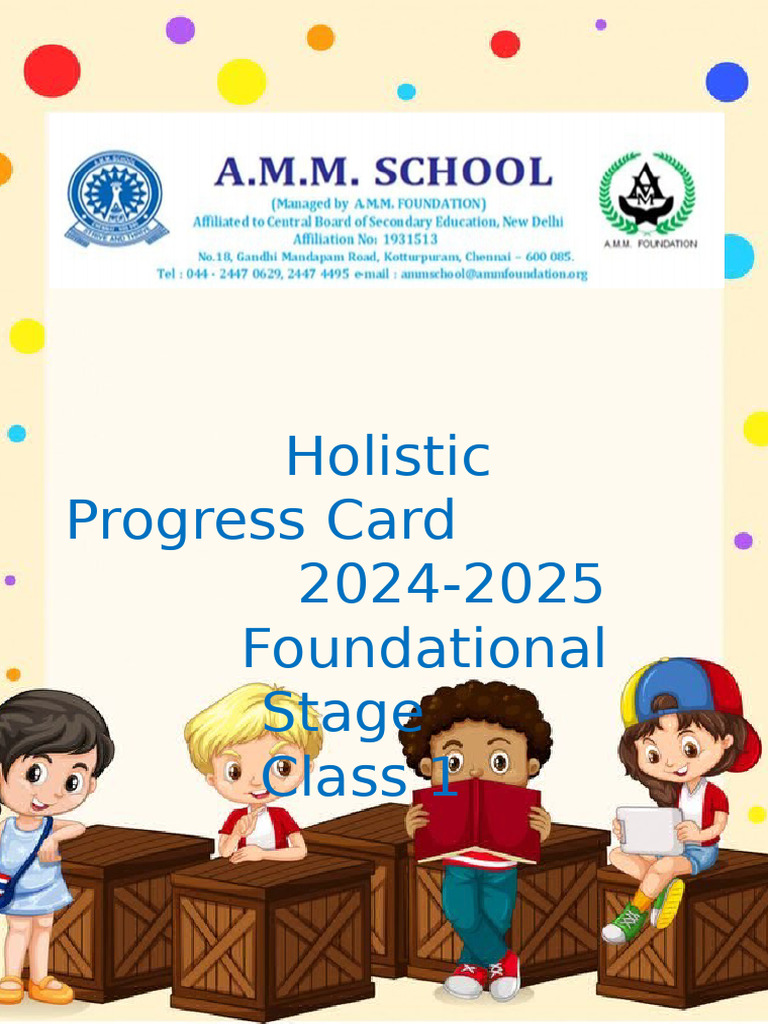 Class 1 Holistic Progress Card | PDF | Literacy | Learning