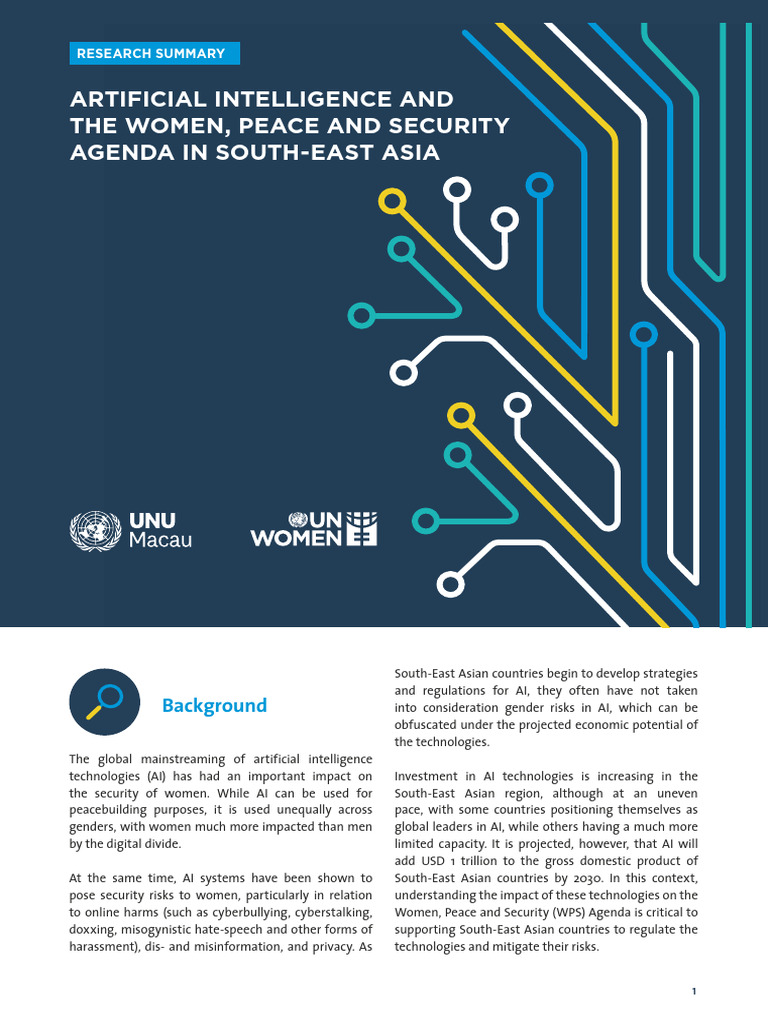 Artificial Intelligence and The Women, Peace and Security Agenda in South-East Asia-Summary ...