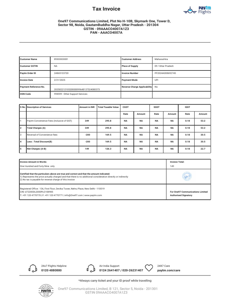 Lko Del 04032025 24865133720 | PDF | Invoice | Money