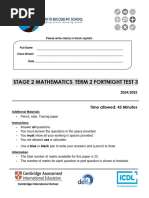 Grade 3 Cambridge Math Past Paper | PDF