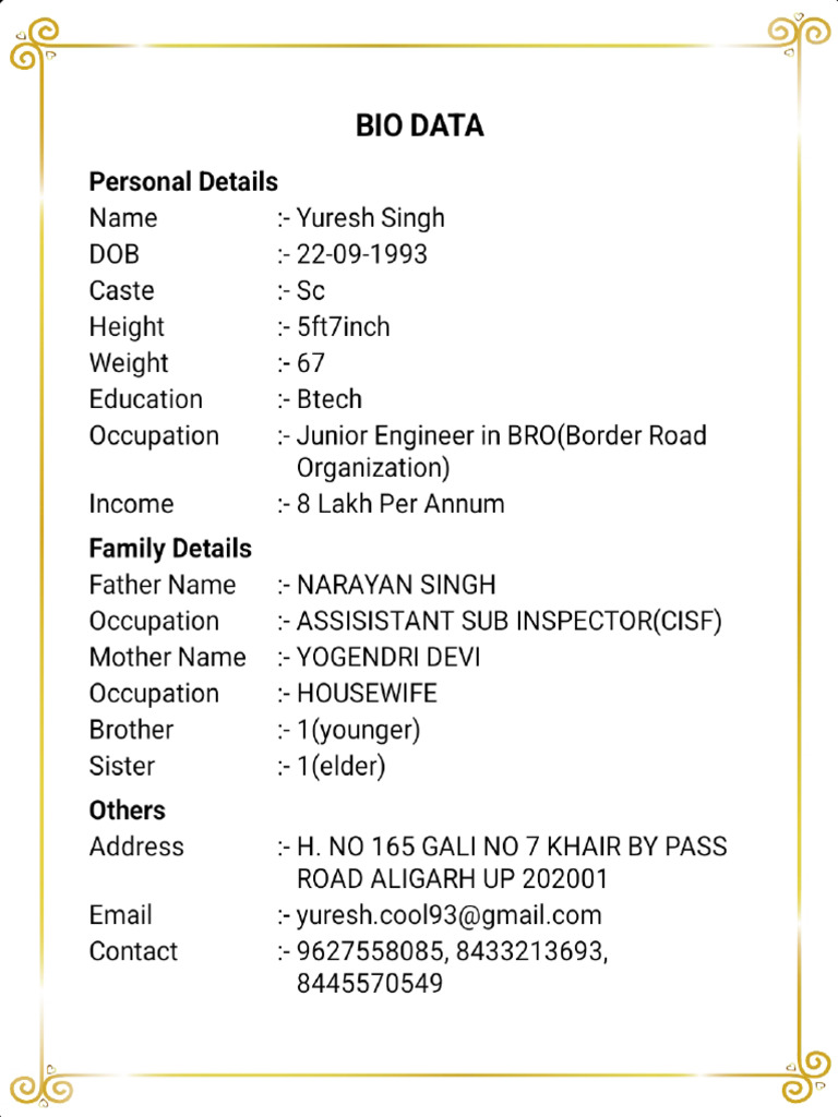 Biodata_3 | PDF