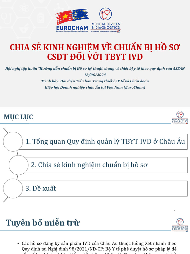 BÀI 4 IVD Experience On CSDT Submission EuroCham v3 | PDF
