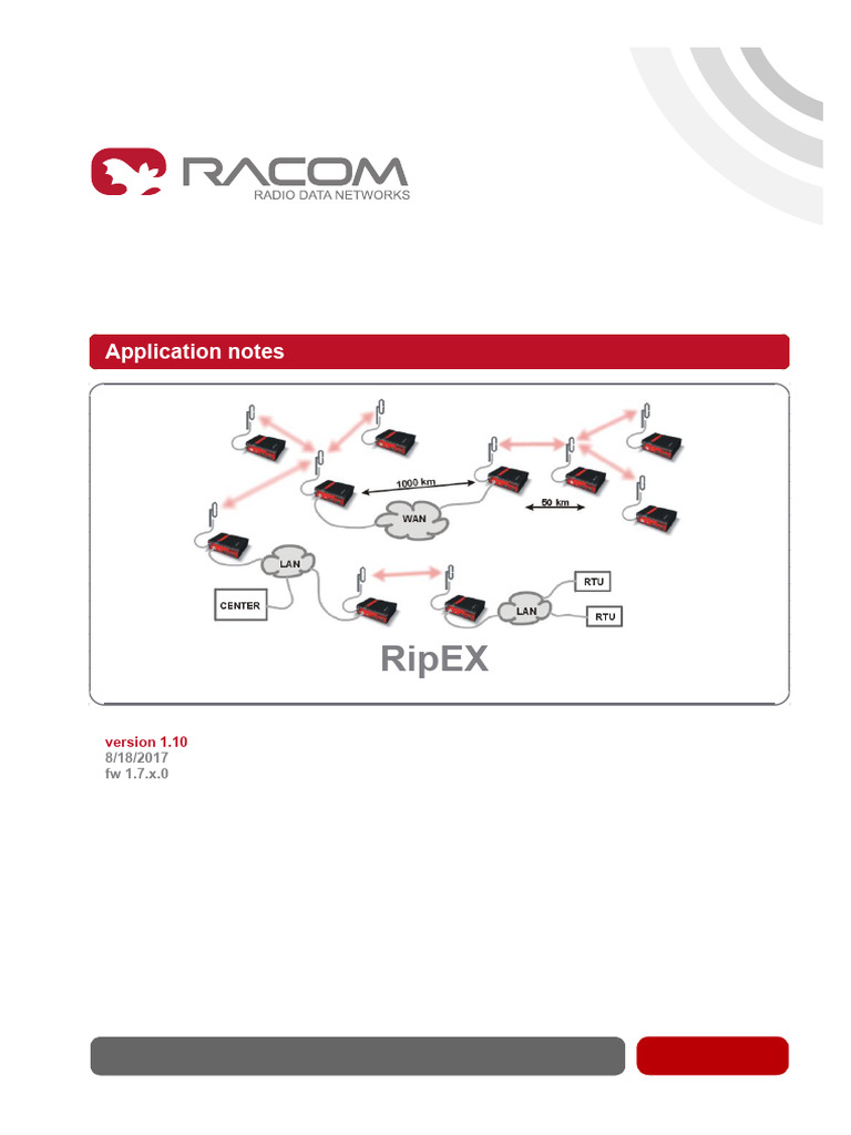 RipEX Application Notes Guide | PDF | Computer Network | Internet Protocols