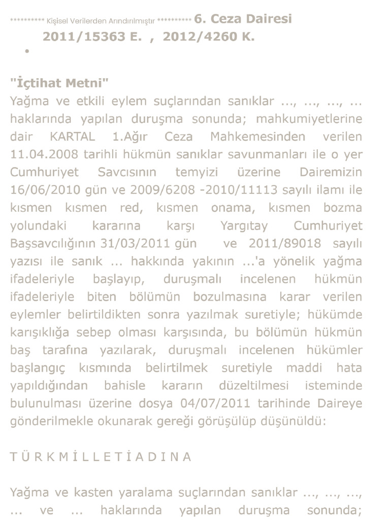 6. Ceza Dairesi | PDF