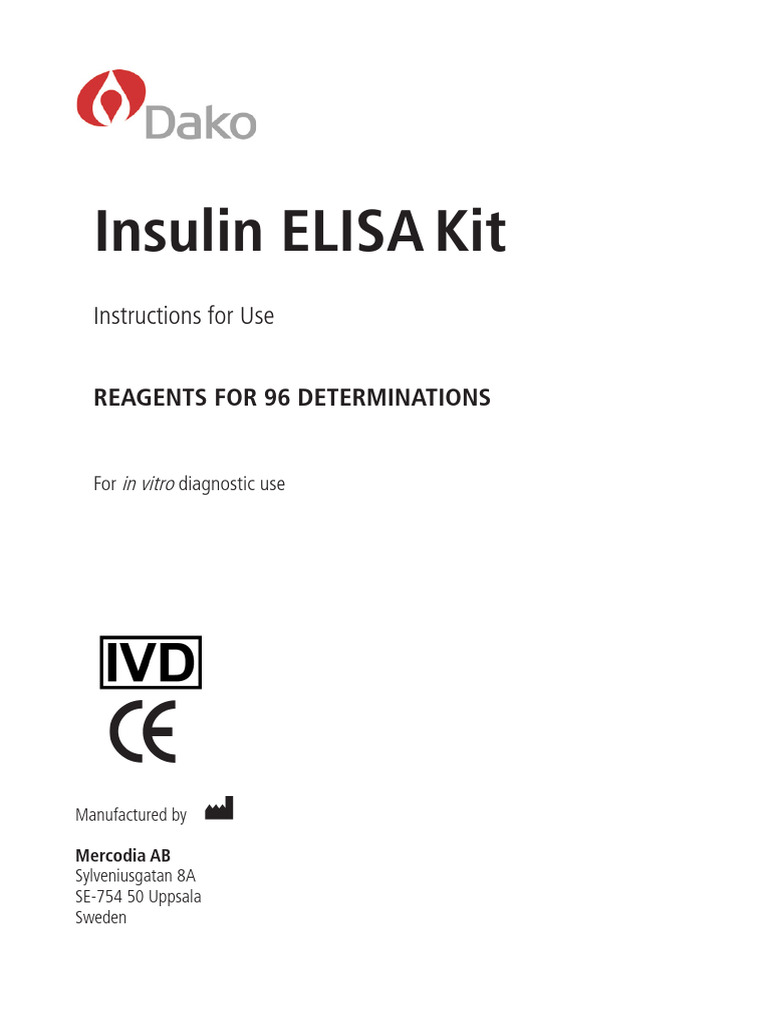 Insulin ELISA Kit Instructions for Use | PDF | Insulin | Elisa