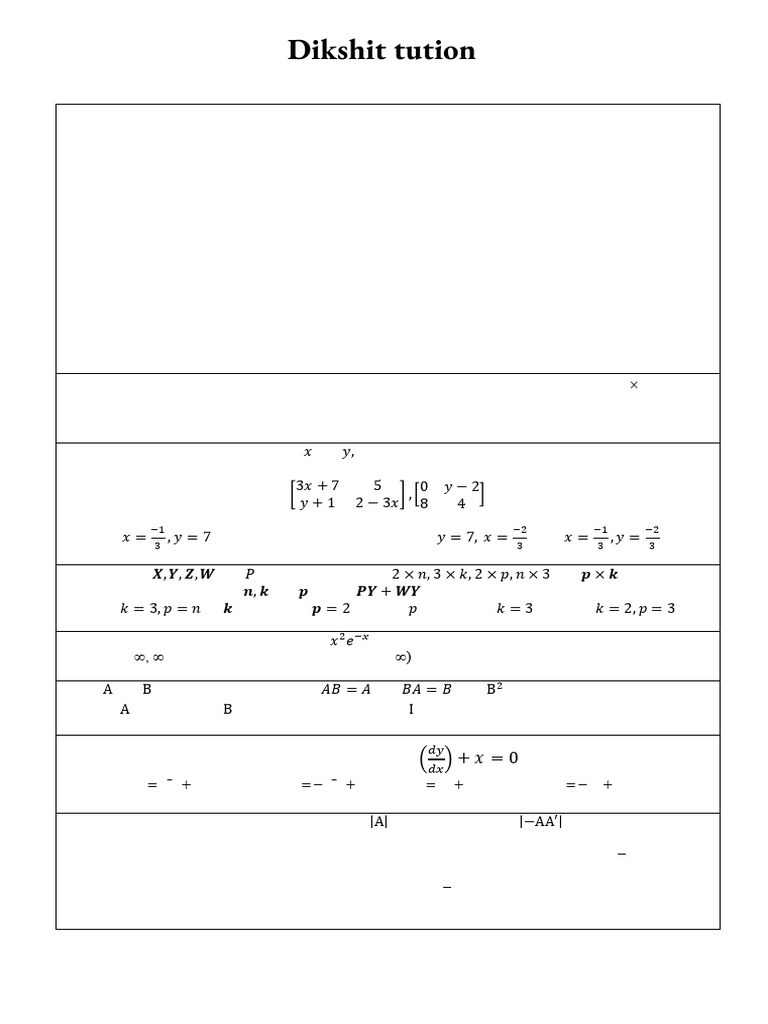 1 - Prac Paper GR-12 Maths | PDF | Matrix (Mathematics) | Multiple Choice