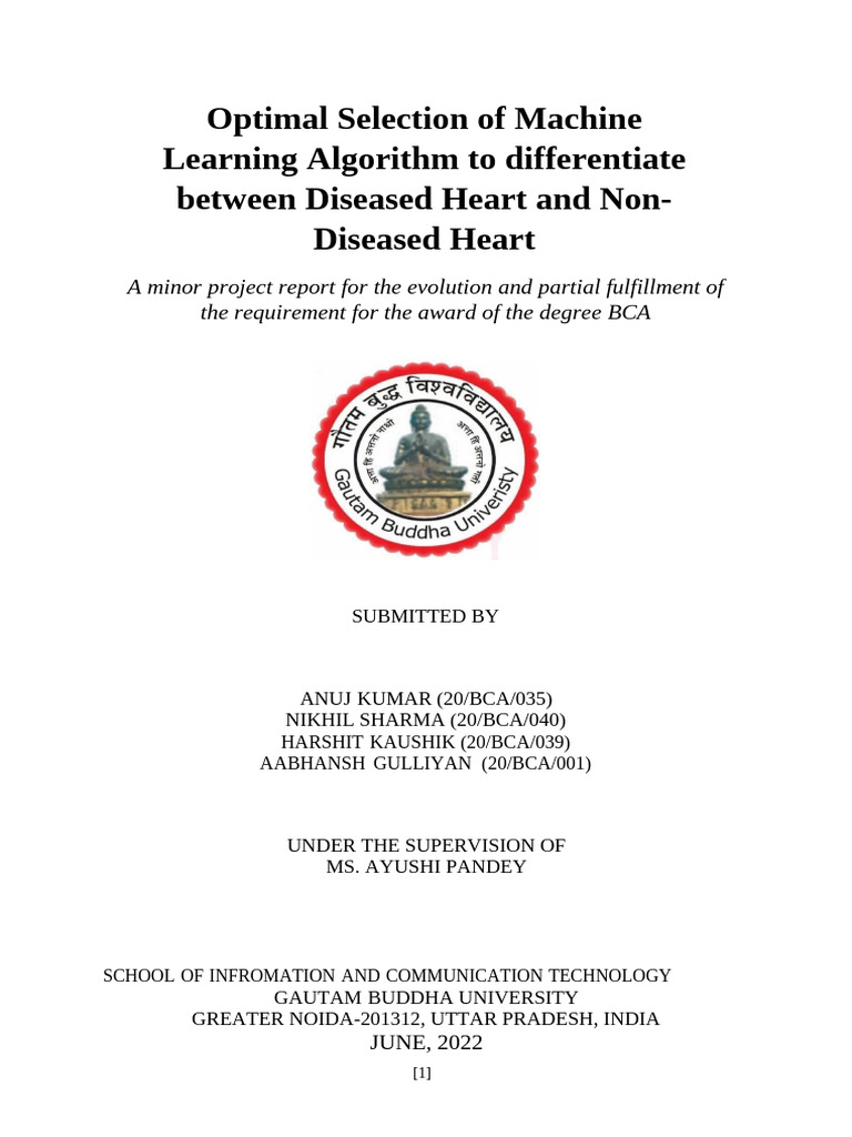 MINOR PROJECT REPORT FINAL docx._1 (1) | PDF | Support Vector Machine | Logistic Regression