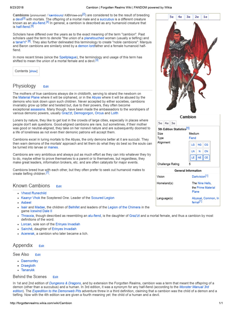 Cambion - Forgotten Realms Wiki - FANDOM Powered by Wikia | PDF ...