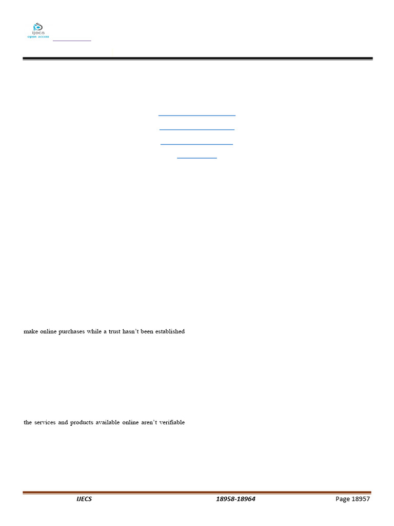 Ijecsadmin, Journal Manager, 41 Ijecs | PDF | Reputation | E Commerce