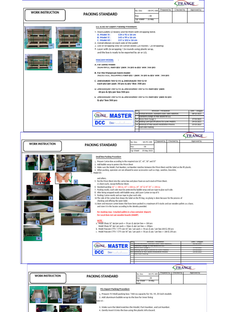 LCL & Air Export Packing Guidelines | PDF | Pallet