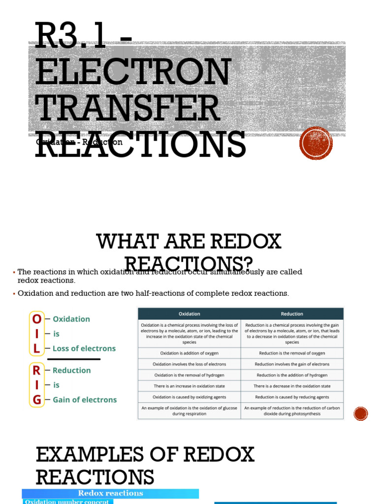 Understanding Redox Reactions and Agents | PDF | Redox | Chemical Reactions