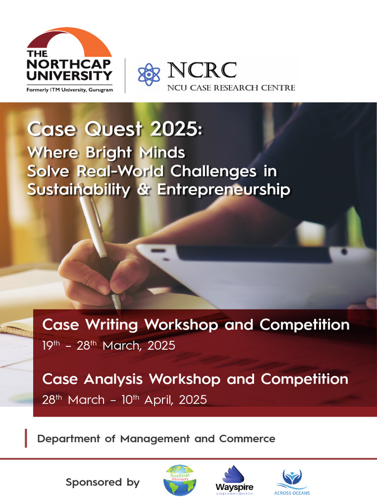 Case Quest 2025: Sustainability & Entrepreneurship | PDF | Educational ...