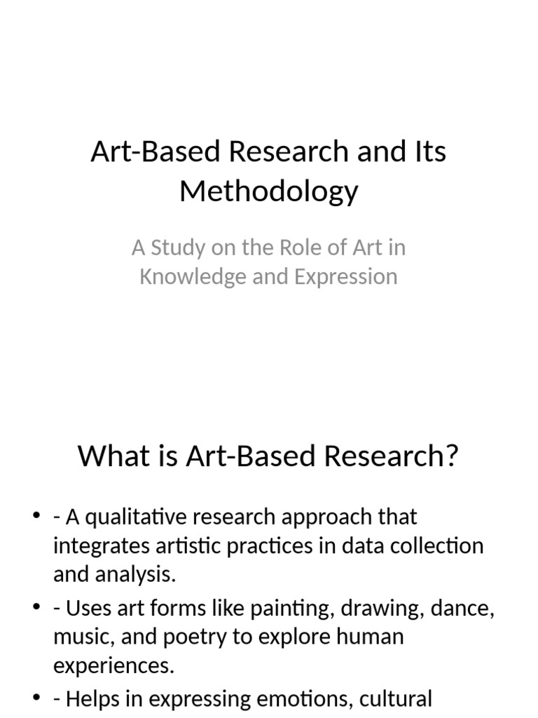 Art-Based Research Presentation | PDF
