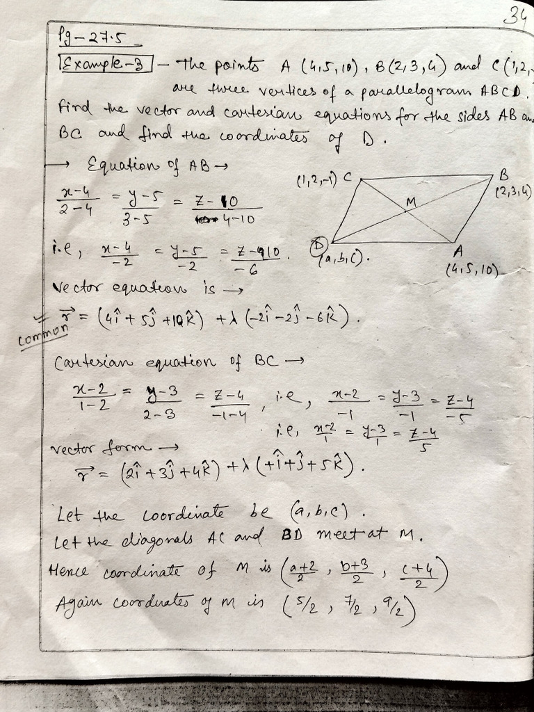 Class 12 Straight Line 3d | PDF