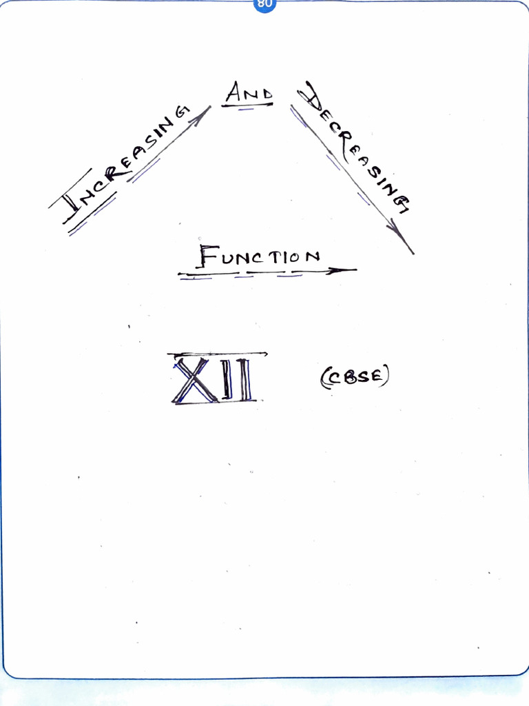 Class XII Increasing & Decreasing Functions | PDF