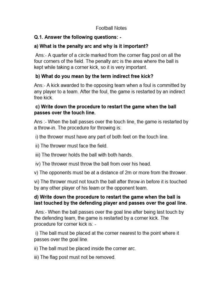 Football Rules and Procedures Guide | PDF | Association Football | Team ...