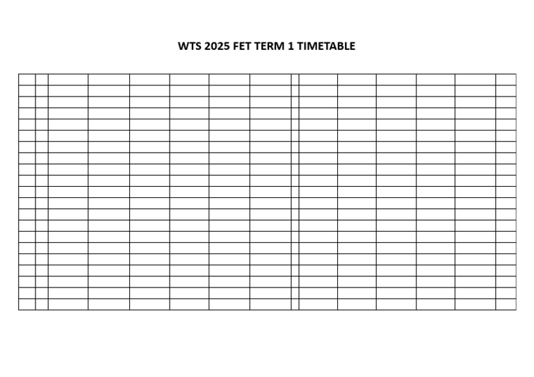 FET Term 1 Timetable | PDF