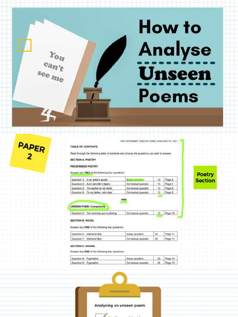 Analysing An Unseen Poem | PDF