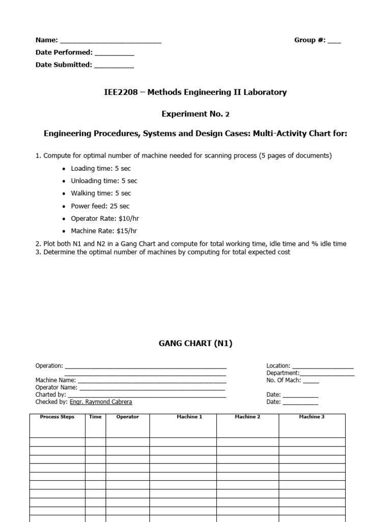 IEE2208_Activity 2_Multi-Activity Chart (1) | PDF