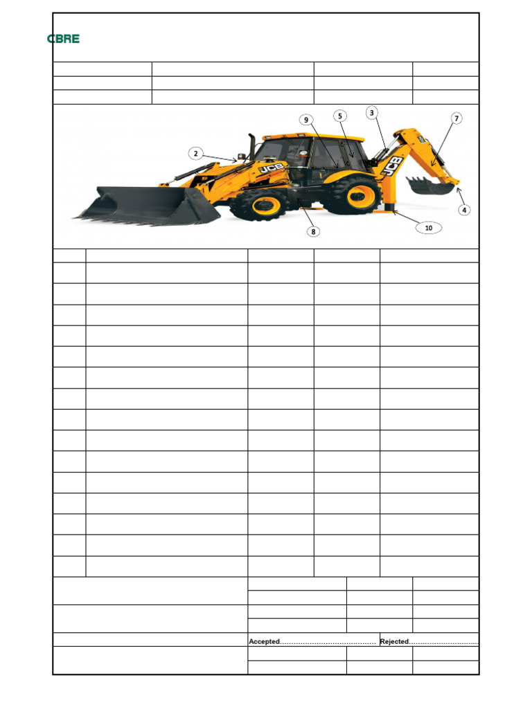 K039-Pic-Checklist For JCB | PDF
