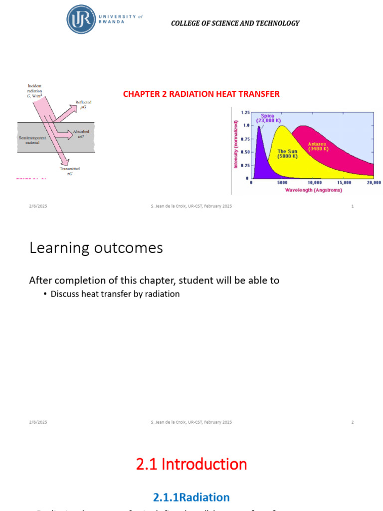 Chapter 2 Radiation Heat Transfer | PDF | Electromagnetic Radiation | Electromagnetic Spectrum