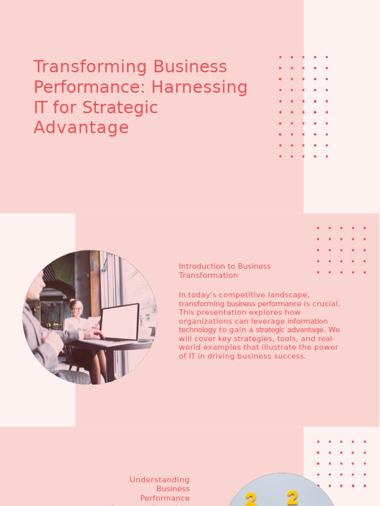 Slidesgo Transforming Business Performance Harnessing It For Strategic ...