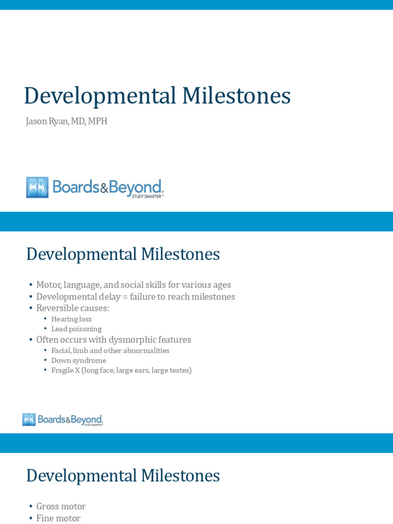 Key Developmental Milestones Guide | PDF | Autism | Diseases And Disorders