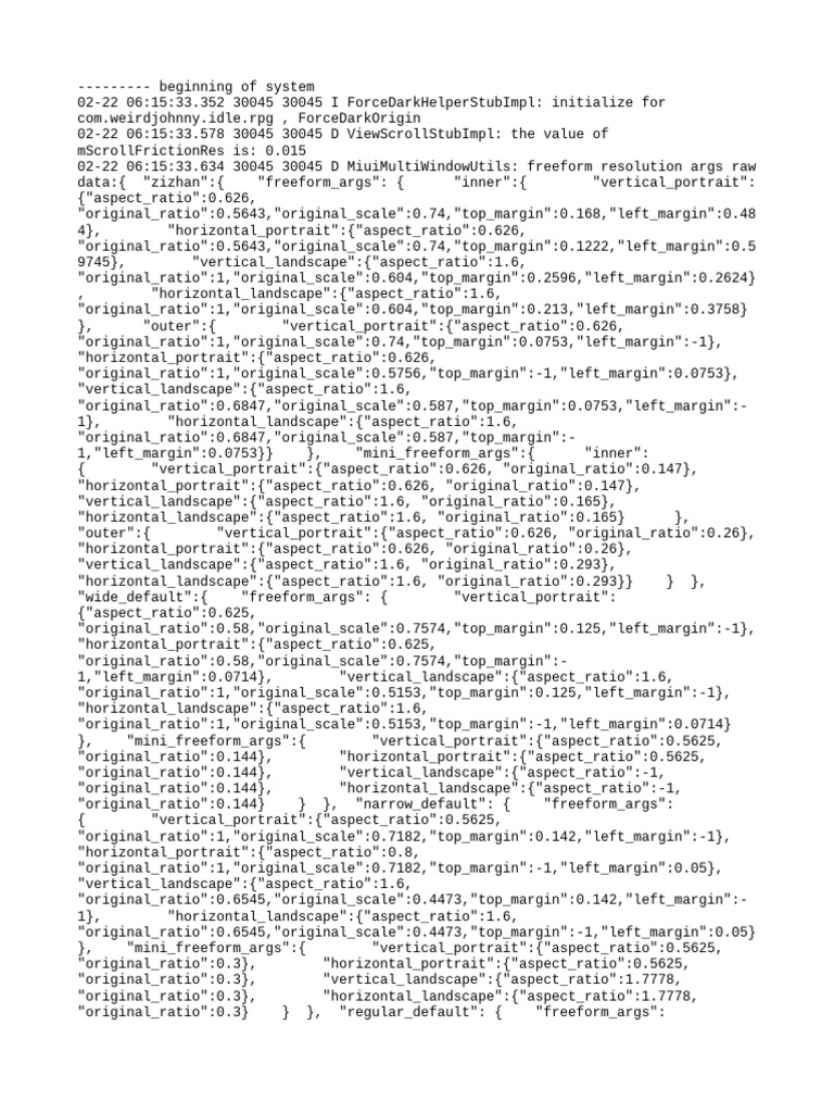 Freeform Resolution Data Log | PDF | Logging | Computing