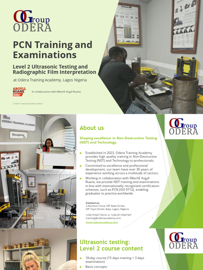 NDT Level 2 Training at Odera Academy | PDF | Nondestructive Testing ...