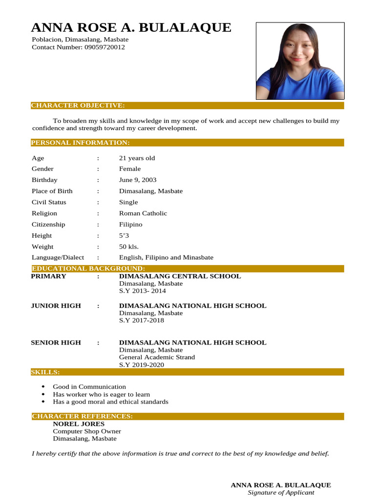 Ana Rose RESUME | PDF