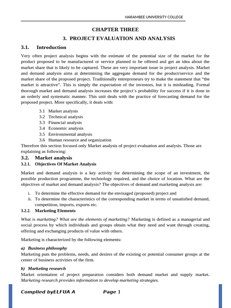 Project MGT & Analysis Ch-3 | PDF | Market (Economics) | Pricing