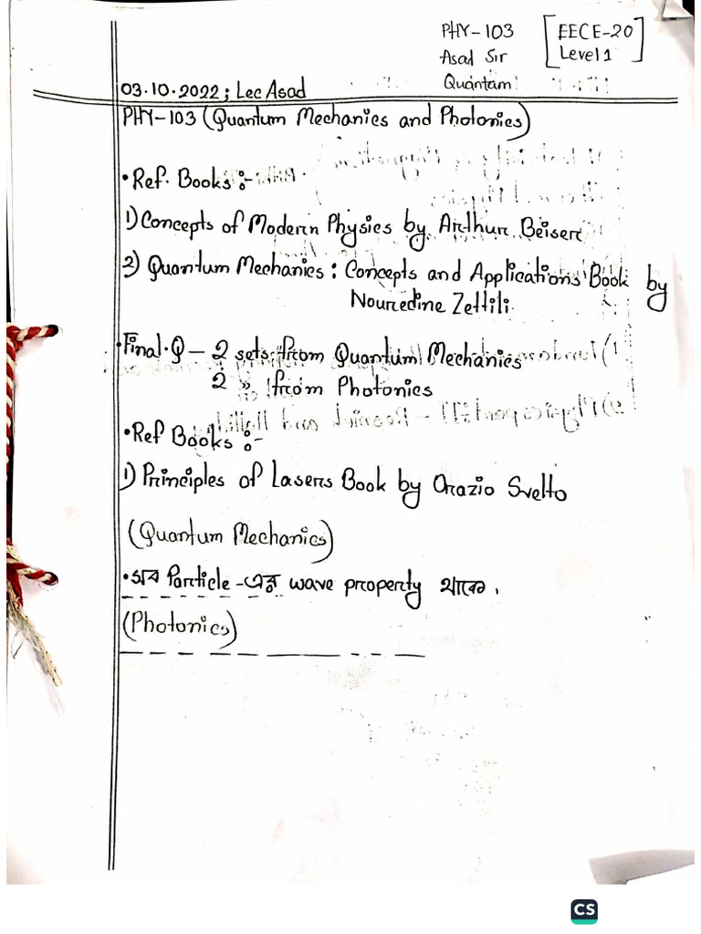 (HANDNOTE)Quantum Mechanics | PDF