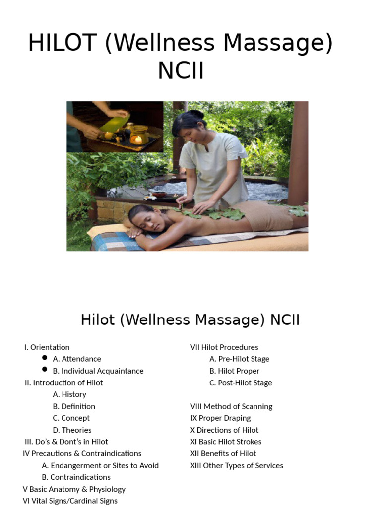 Hilot Wellness Massage Guide NCII | PDF | Human Body | Neck