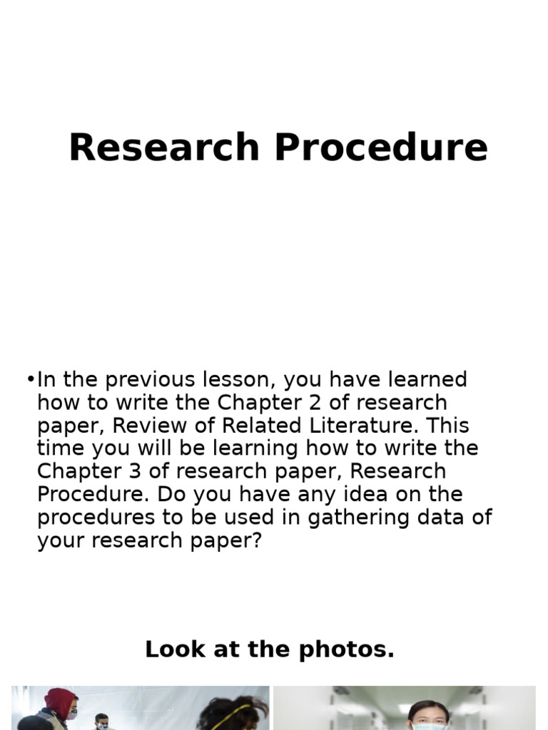 Research Procedure and Methodology Guide | PDF | Survey Methodology | Sampling (Statistics)