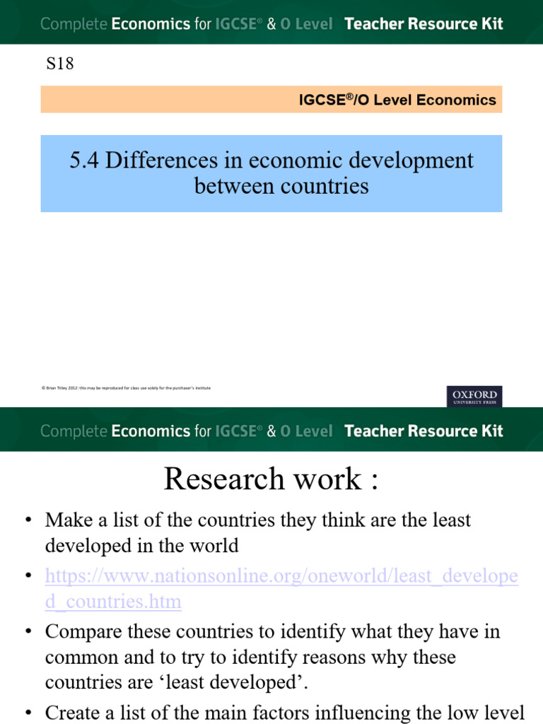 5.1 Diff in Economic Development | PDF | Developing Country | Gross ...