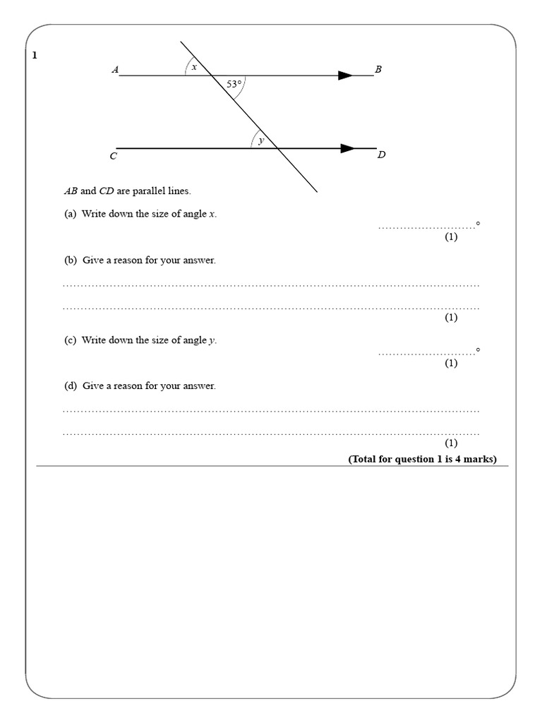 4 Angles in Parallel Lines | PDF | Triangle Geometry | Geometry