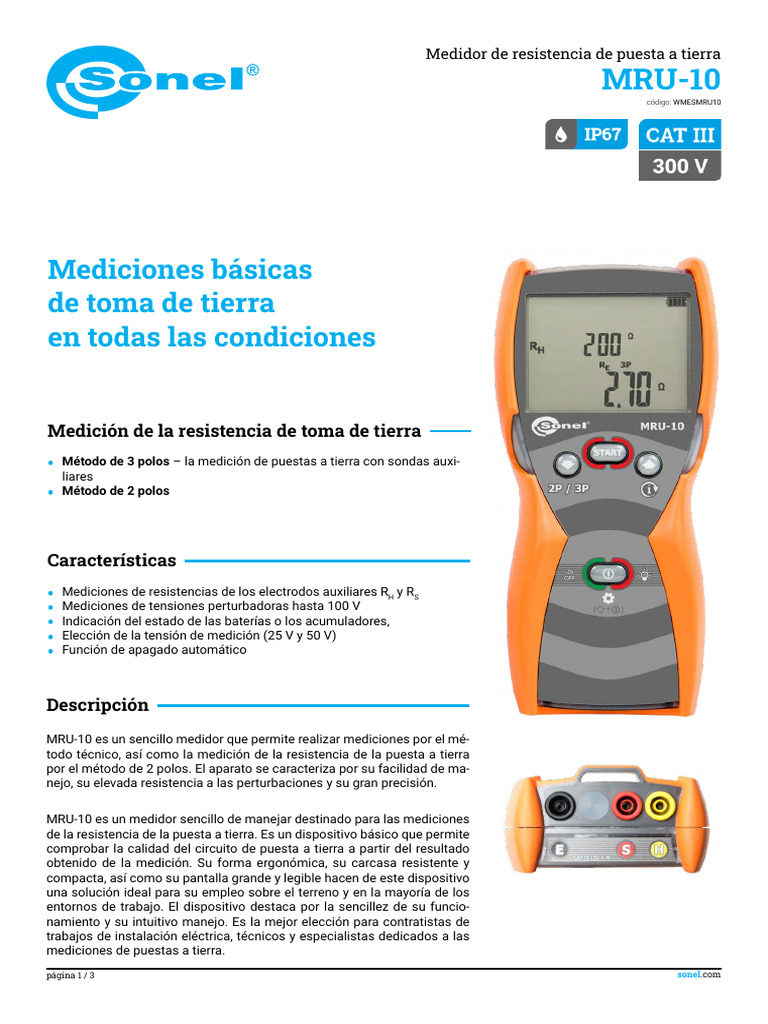 MRU-10 ES v2.04 | PDF | Electromagnetismo | Bienes manufacturados