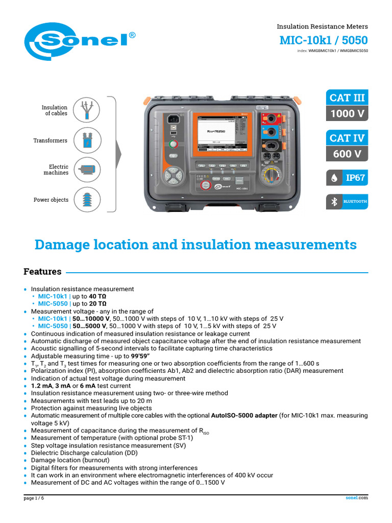 Datasheet MIC-10k1 5050 EN v2.16 | PDF | Insulator (Electricity ...