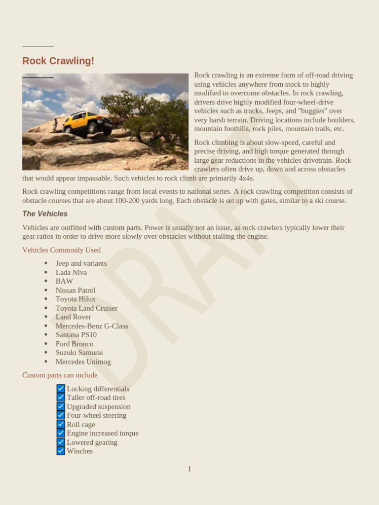 Ultimate Guide to Rock Crawling Locations | PDF | Motor Vehicle ...